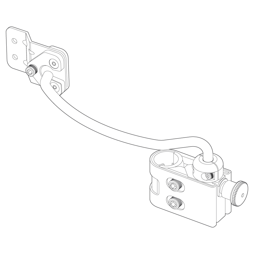 TSCMRH - Cane mounted Lateral Thoracic Support-Quick release and swing ...